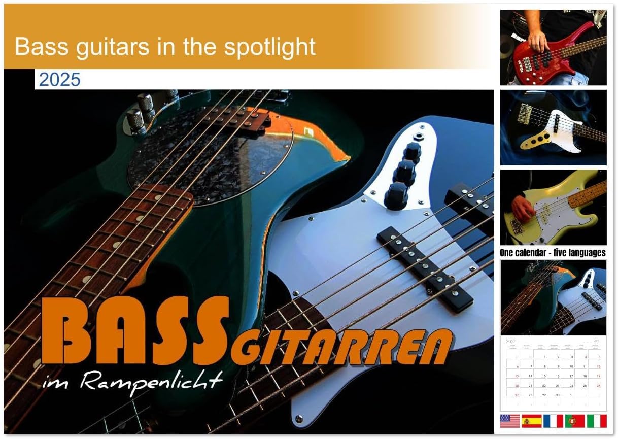 Amazon.com: Fender Custom Shop Guitar 2025 Wall Calendar, 12" x 12 ...