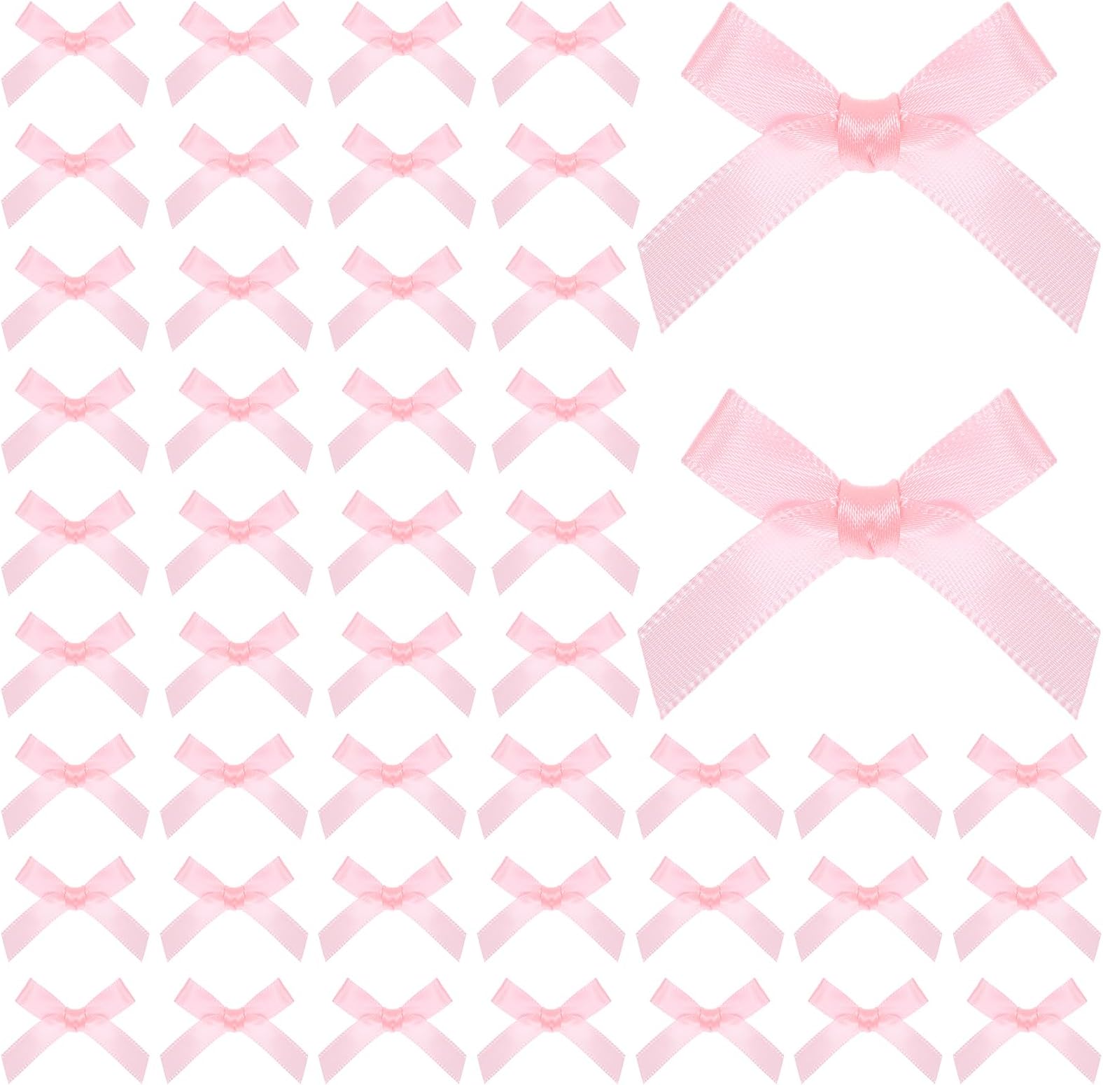 Amazon.com: Giantree 200 Pcs Ribbon Bows, Mini Satin Fabric Bows for ...