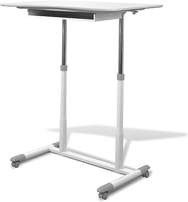 Amazon.com: Tangkula Mobile Standing Desk Computer Desk, Small Height ...