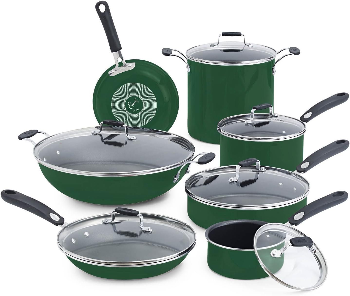 Amazon.com: Emeril by All-Clad E413SDDI Hard Enamel Nonstick Cookware ...