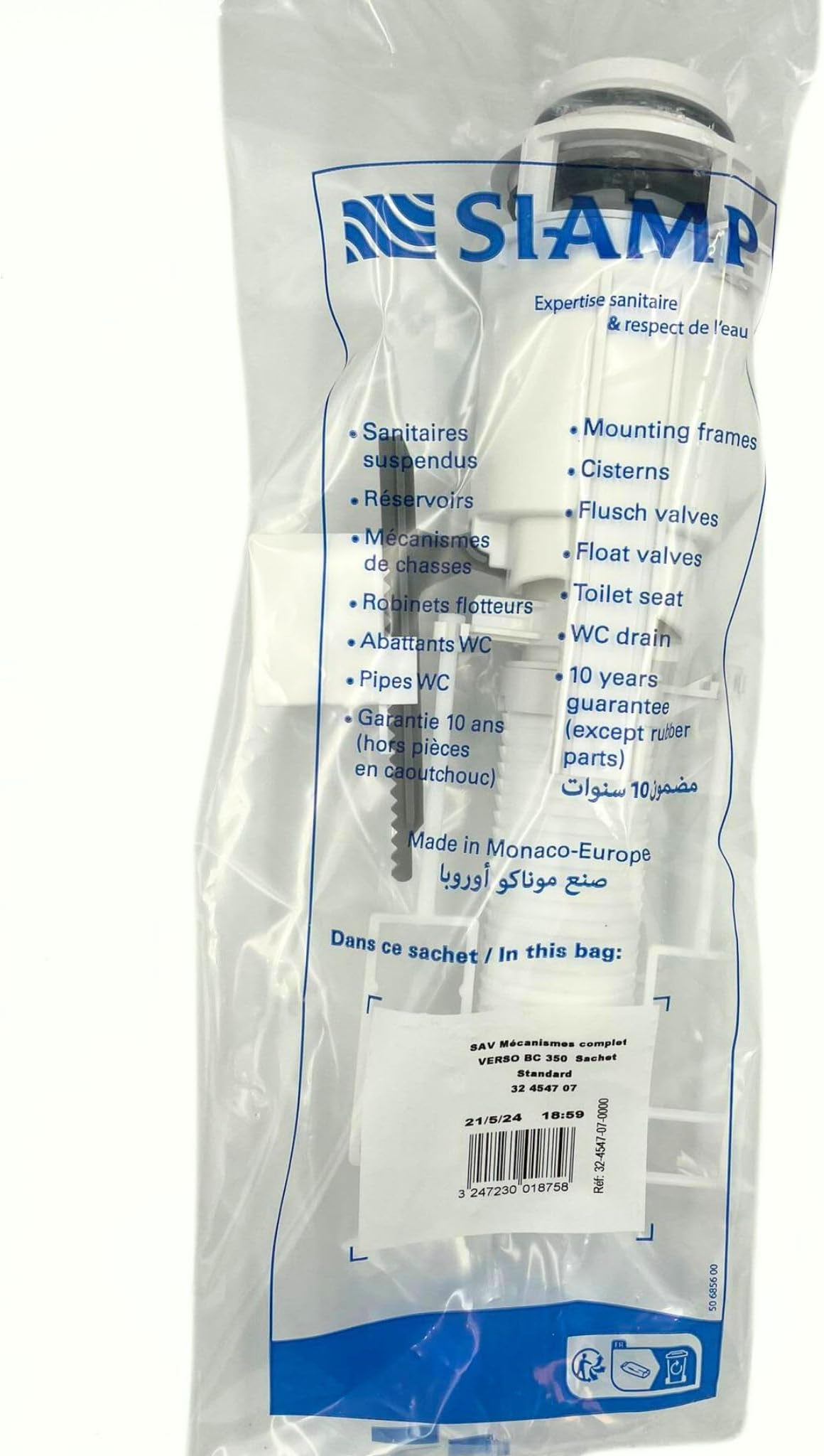 SIAMP Optima 49 Doppelspül-WC-Ventil 32499910, weiß : Amazon.de: Baumarkt