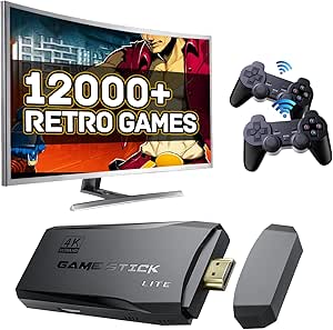 Juego retro con más de 12000 juegos, Nostalgia Stick Game Plug &Play, 9 emuladores clásicos ...