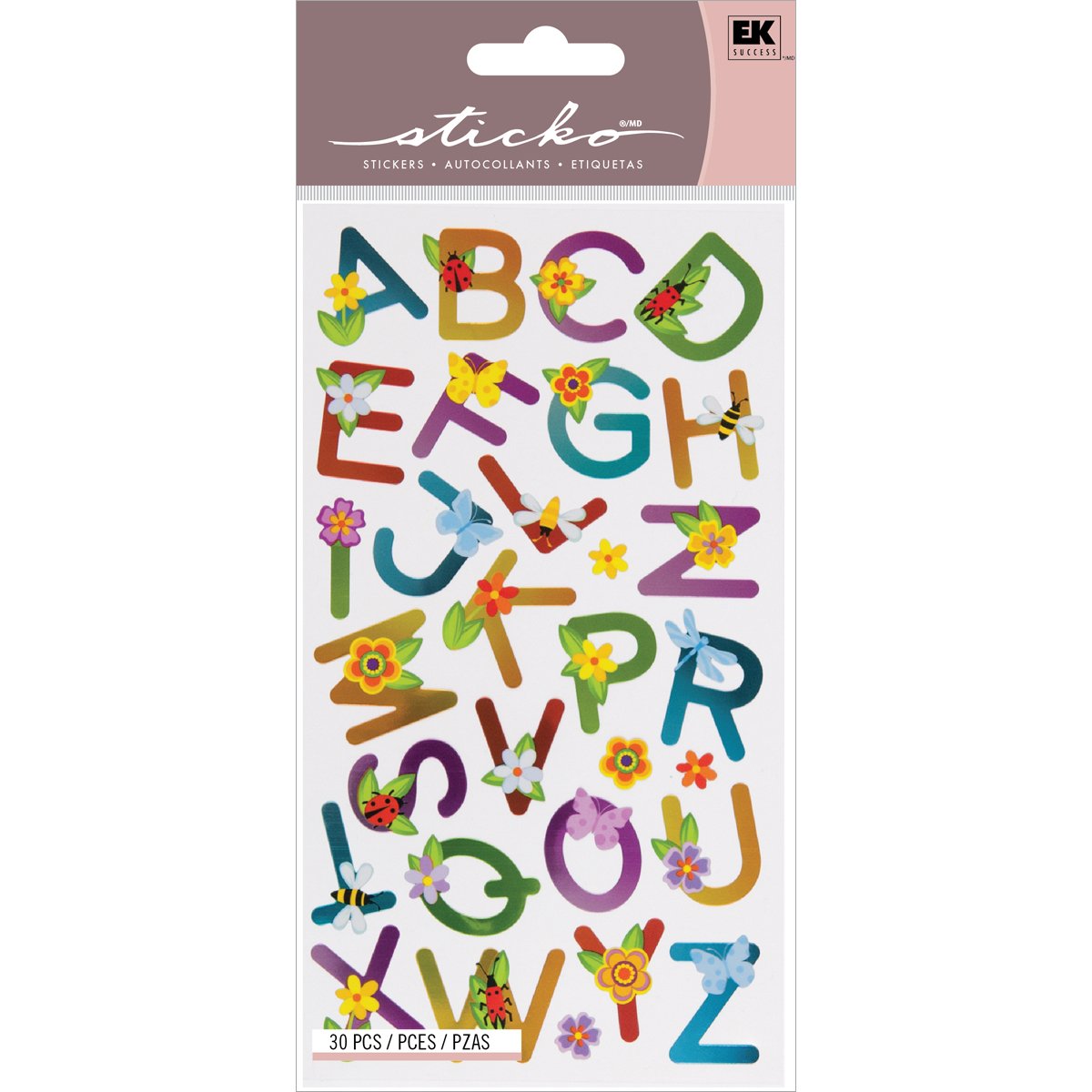 Amazon.com: Sticko Alphabet Stickers, Flower : Arts, Crafts & Sewing