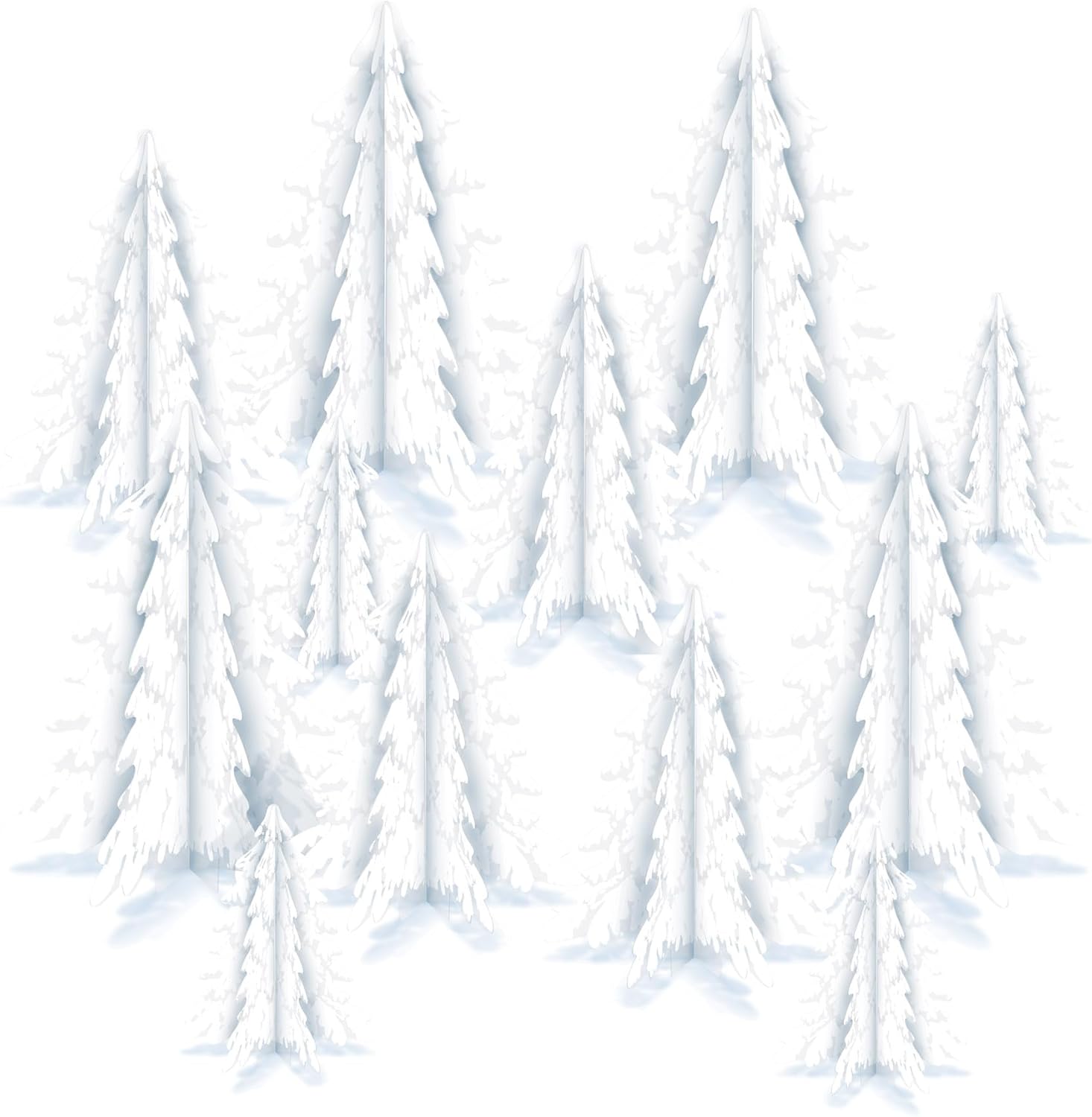 Amazon.com: Beistle 12 Piece Clear Plastic Winter Theme Holiday Pine ...