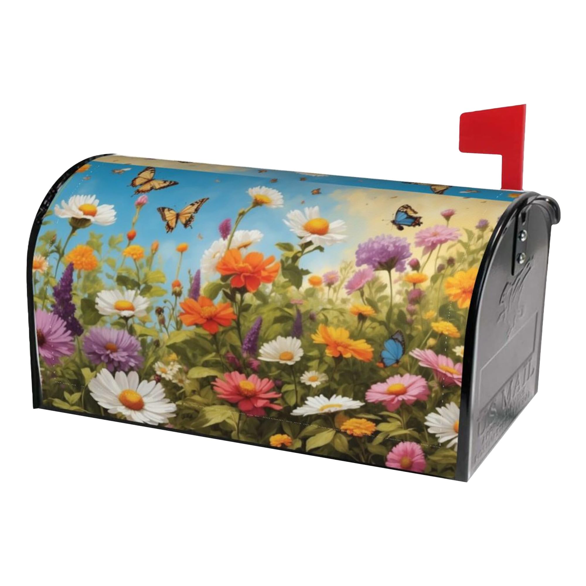Amazon.com: Colorful Daisy Lavender and Butterfly Mailbox Covers ...