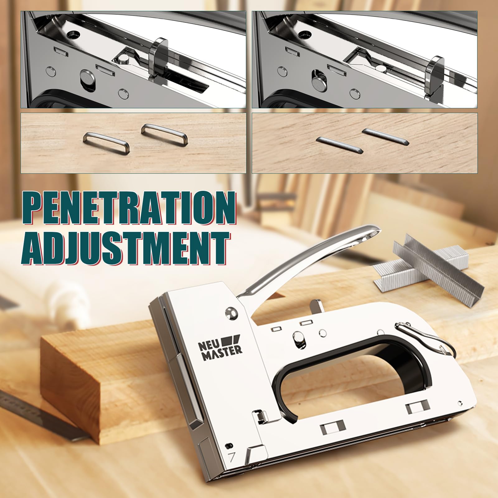 3 In 1 Heavy Duty Staple Gun With 3000 Staples, Manual Stapler For ...