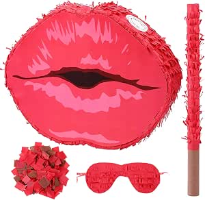 Amazon.com: Sosation Valentine's Day Pinata Lip Pinata Red Spa Makeup ...