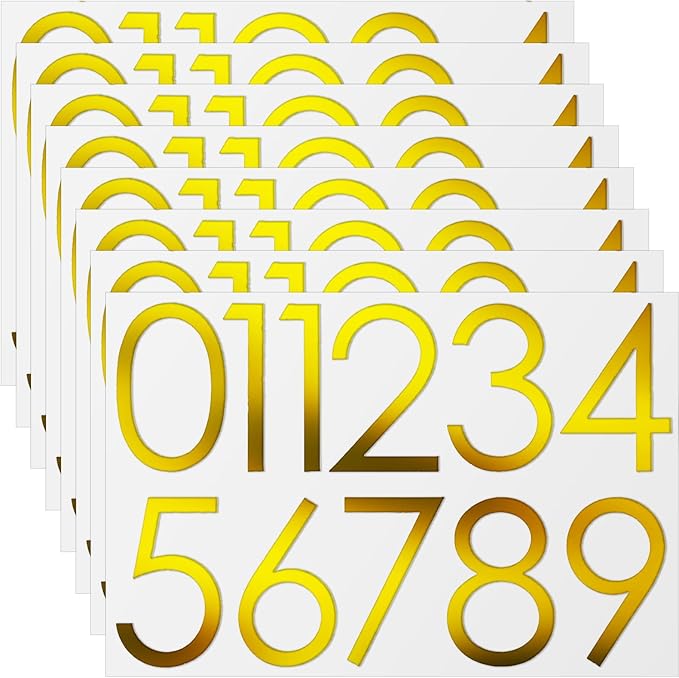 Amazon.com: Zonon 88 Pcs 8 Sheets Large Number Stickers 3 Inch Mailbox ...