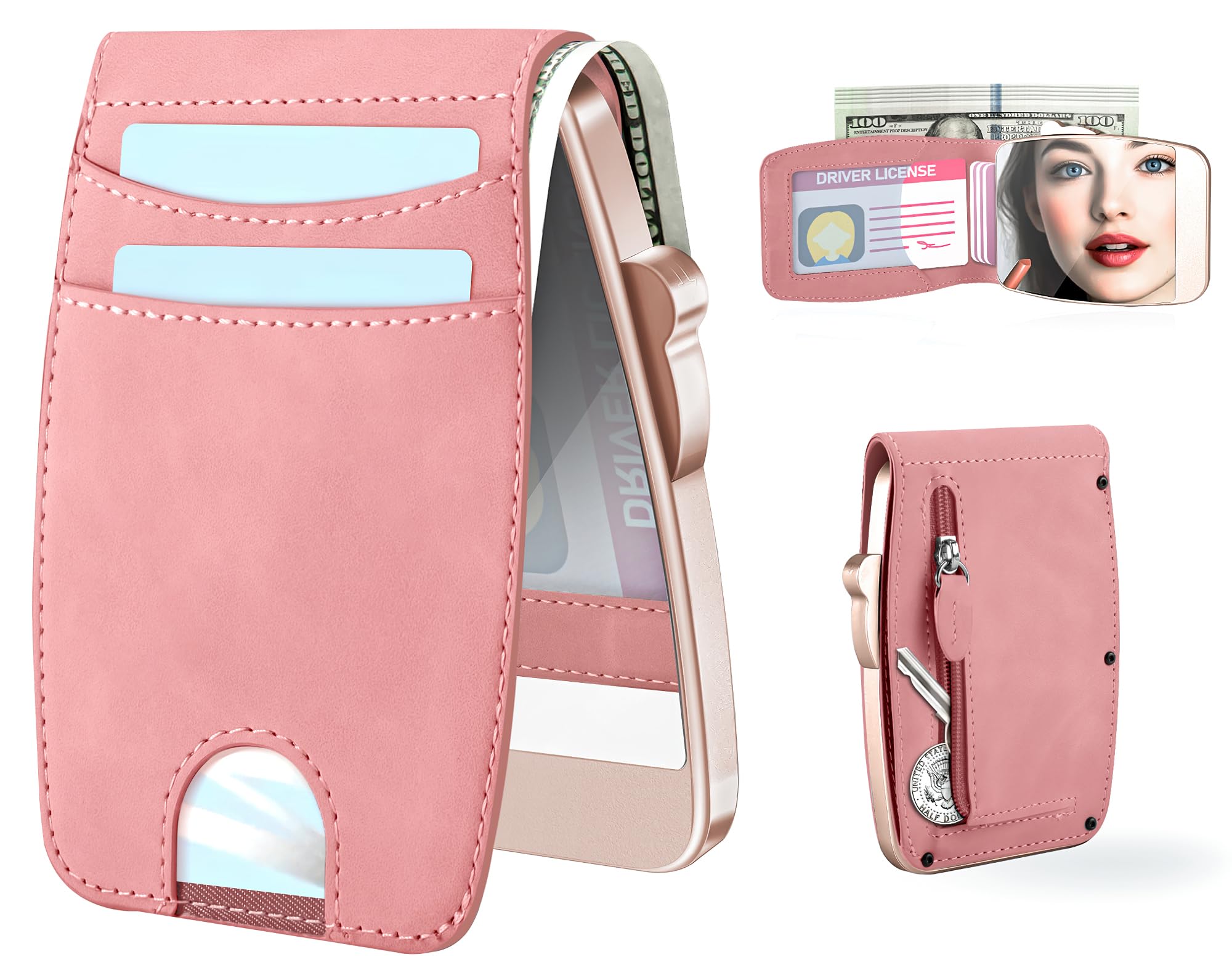 Amazon.com: sludete Wallet Women RFID Blocking Wallet with ID Windows ...