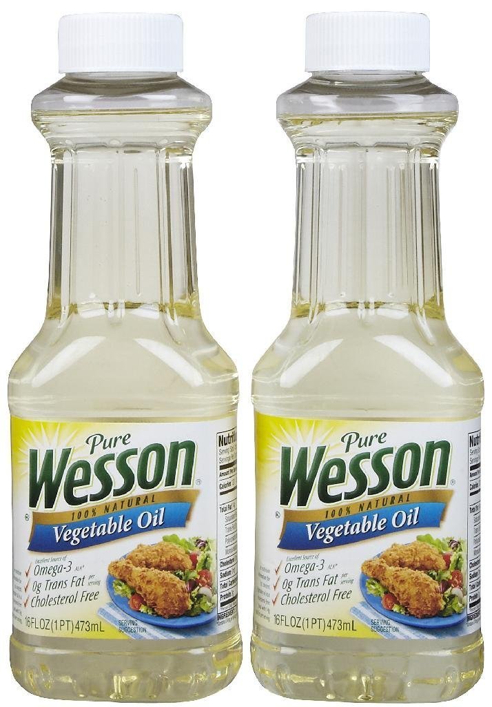 Amazon.com : Wesson Pure Vegetable Oil, 16 oz, 2 pk : Grocery & Gourmet ...