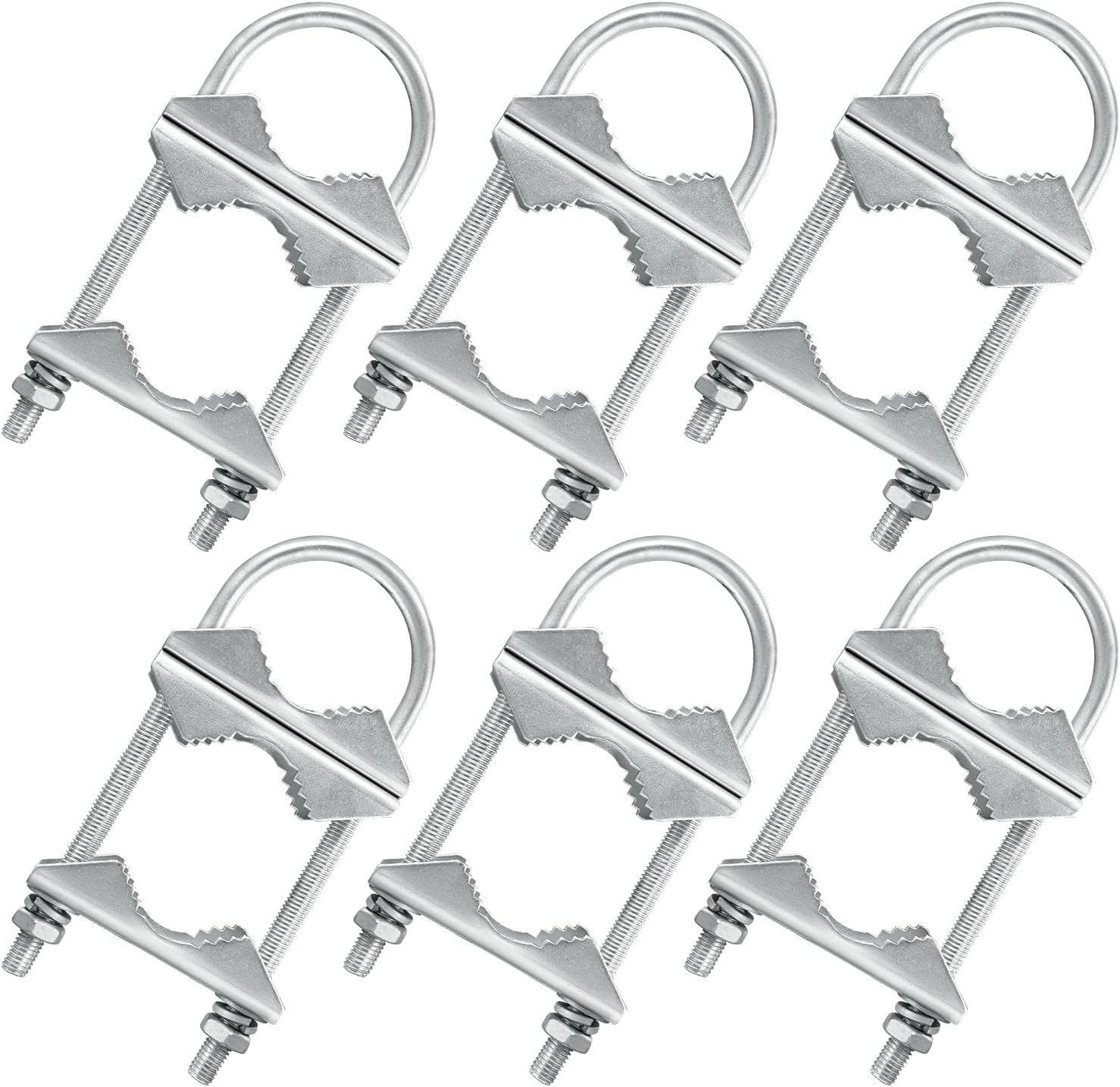 Amazon.com: Double Antenna Mast Clamp V Jaw Block with U Bolts, Heavy ...