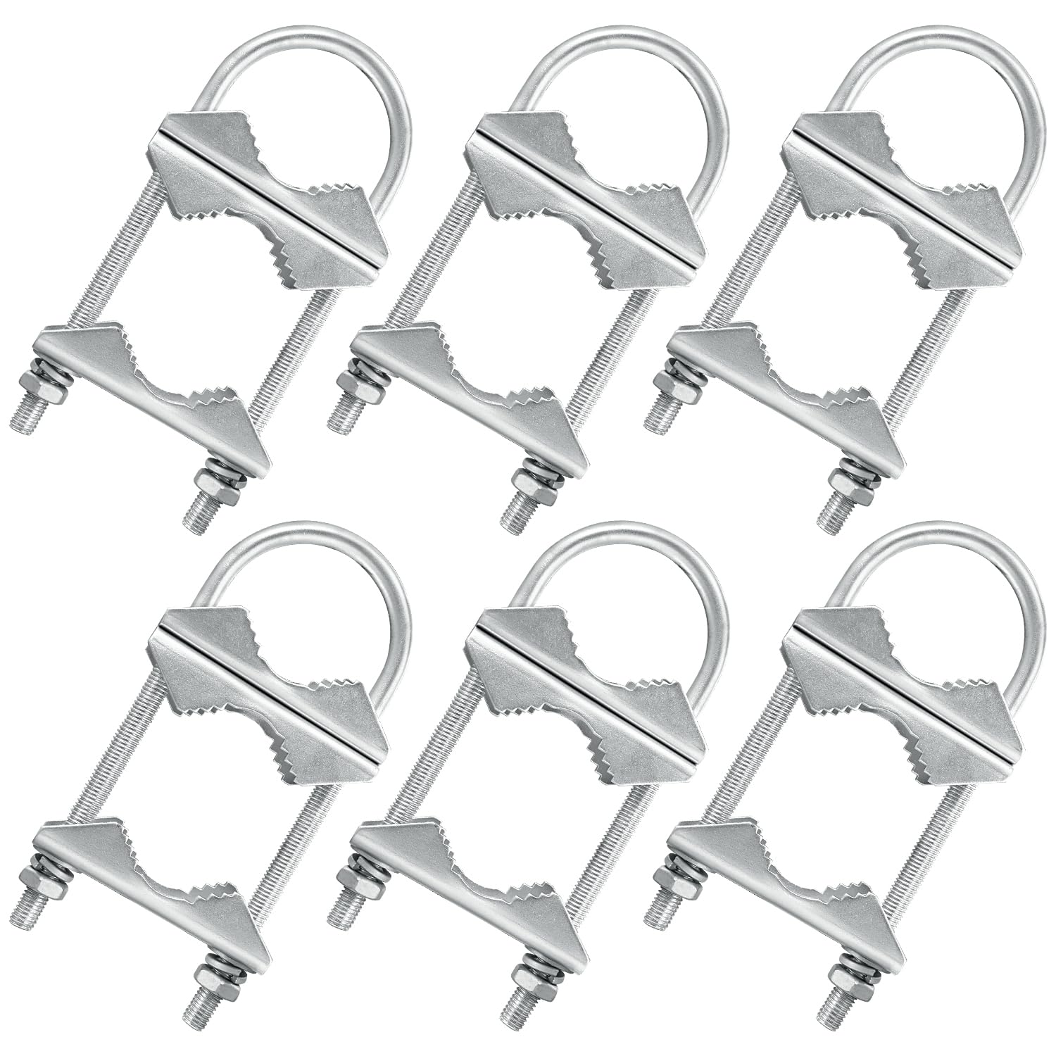 Amazon.com: Double Antenna Mast Clamp V Jaw Block with U Bolts, Heavy ...