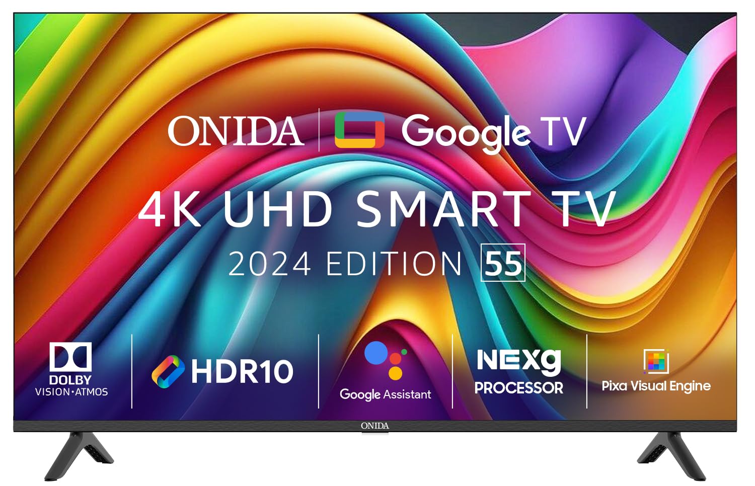 ONIDA 139 cm (55 inch) Nexg Series 4K Ultra HD LED Smart Google TV 55UIG (Black) : Amazon.in ...