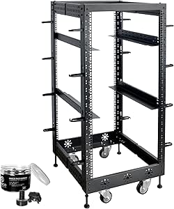 Amazon.com: RIVECO 22U 19” Adjustable Depth Server Rack 4 Posts Construction with L Rails & Load ...