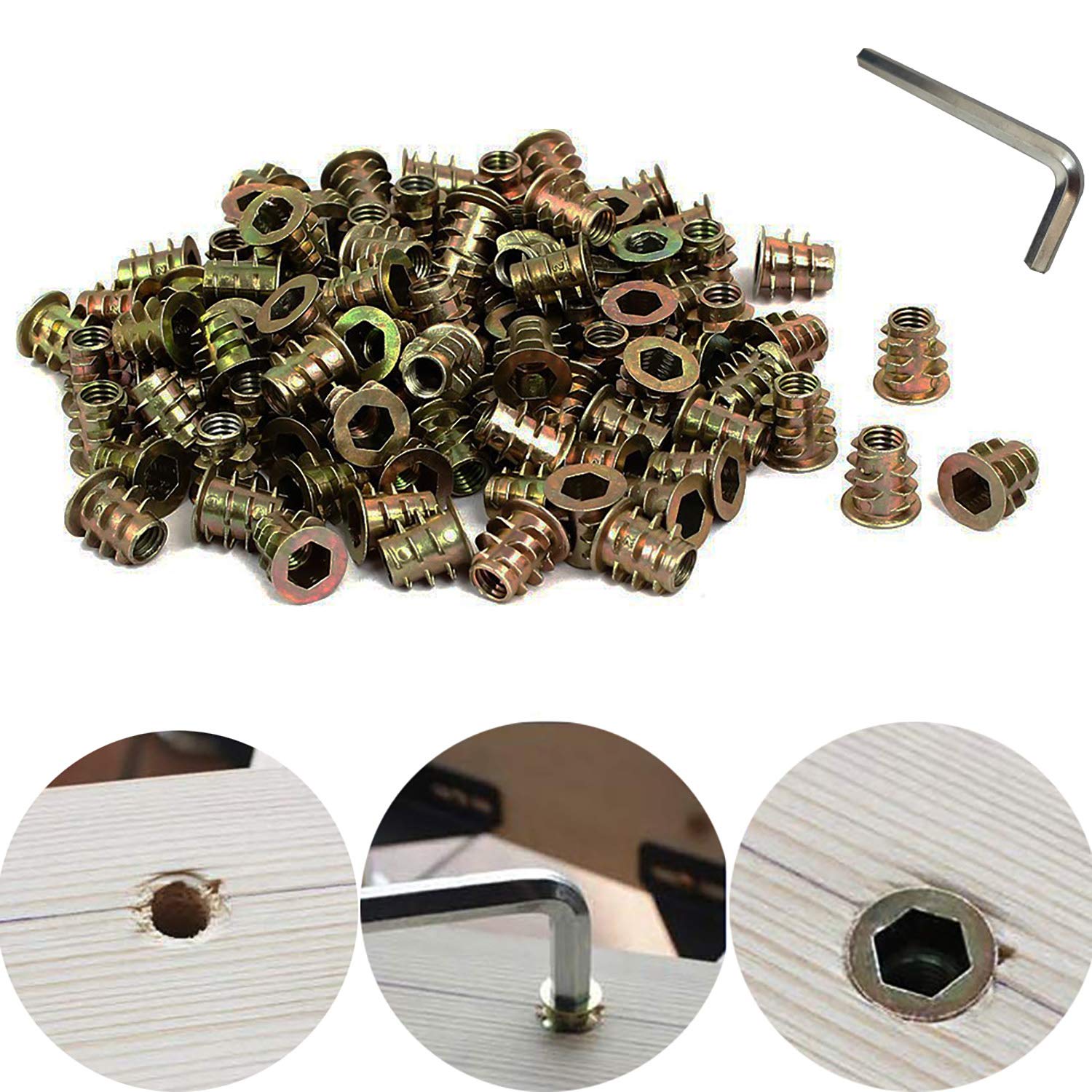 CESFONJER Viti a esagono incassato per mobili M8 * 15mm Dadi a testa ...