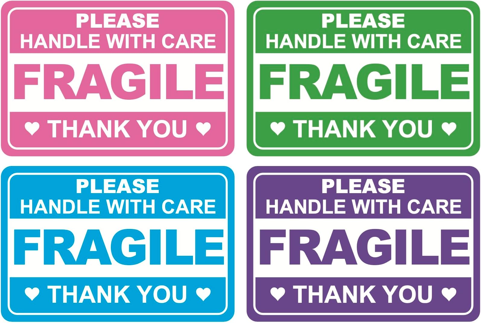 Amazon.com : 2 inch 300 PCS Green Fragile Handle with Love Labels ...