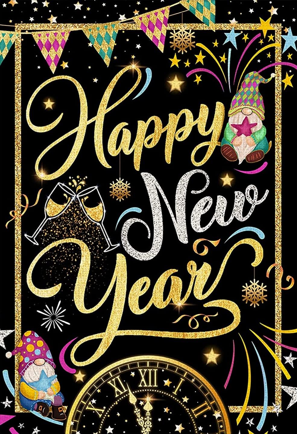 Amazon.com: 500 Piece Jigsaw Puzzles,Happy New Year Eve Gnomes Firework ...