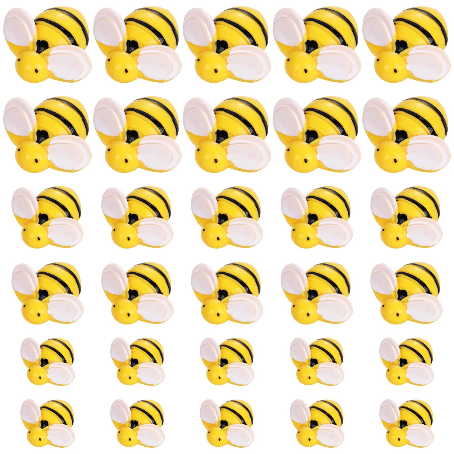 Amazon.com: 30pcs Small Resin Bees, Tiny Mini Plastic Flat Back Bumble ...
