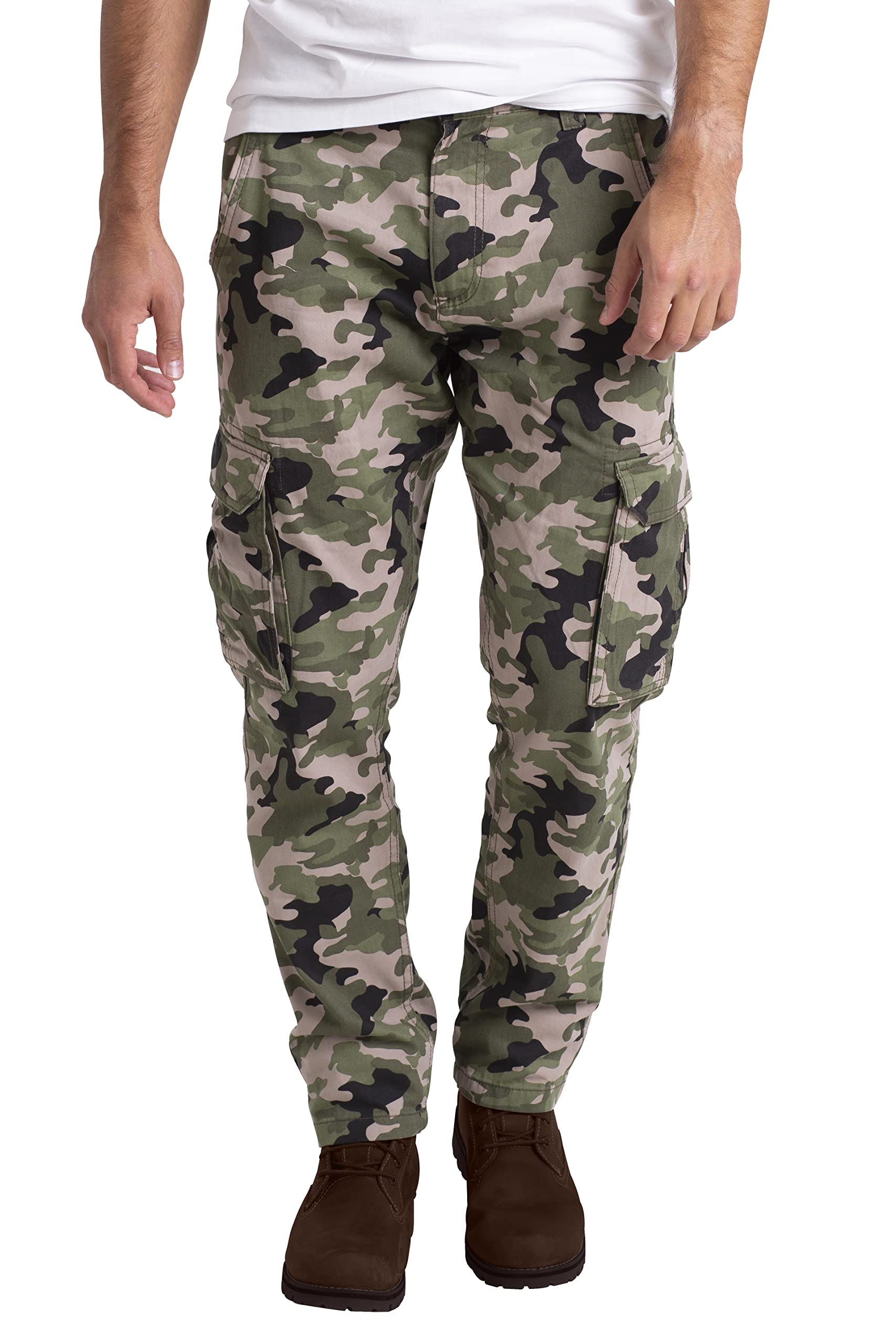 Westacemens Cargo Trouser Camouflage Army Regular Fit Essential 6 ...