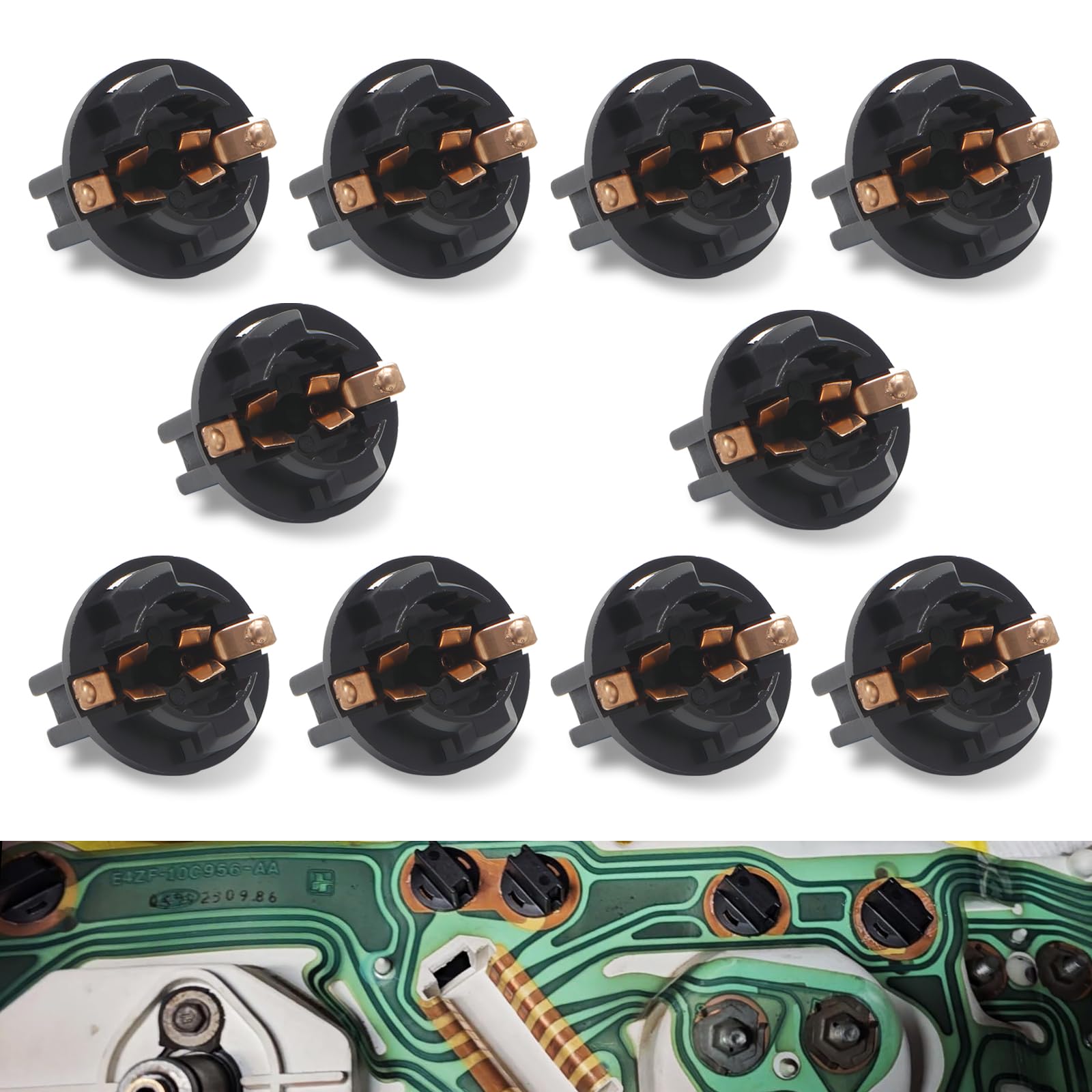 Amazon.com: cerfioo 10 PCS T10-V2 Car Instrument Indicator Light Socket ...