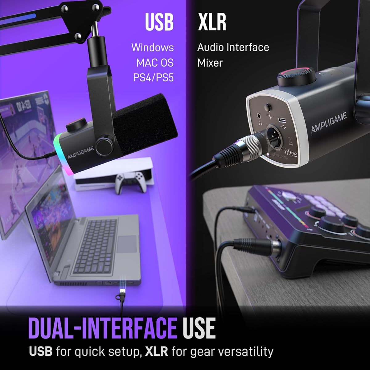 $12/mo - Finance FIFINE Gaming Microphone Kit, XLR/USB Dynamic PC ...