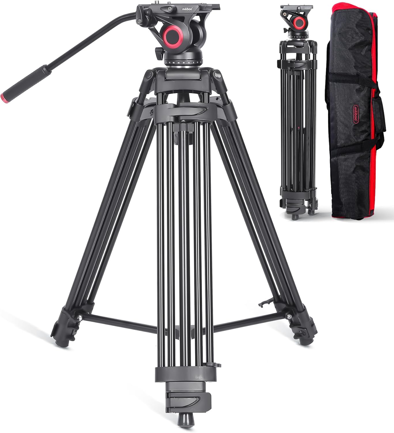 Amazon.com : Miliboo Upgraded Camera Tripods Professional Tripod with ...