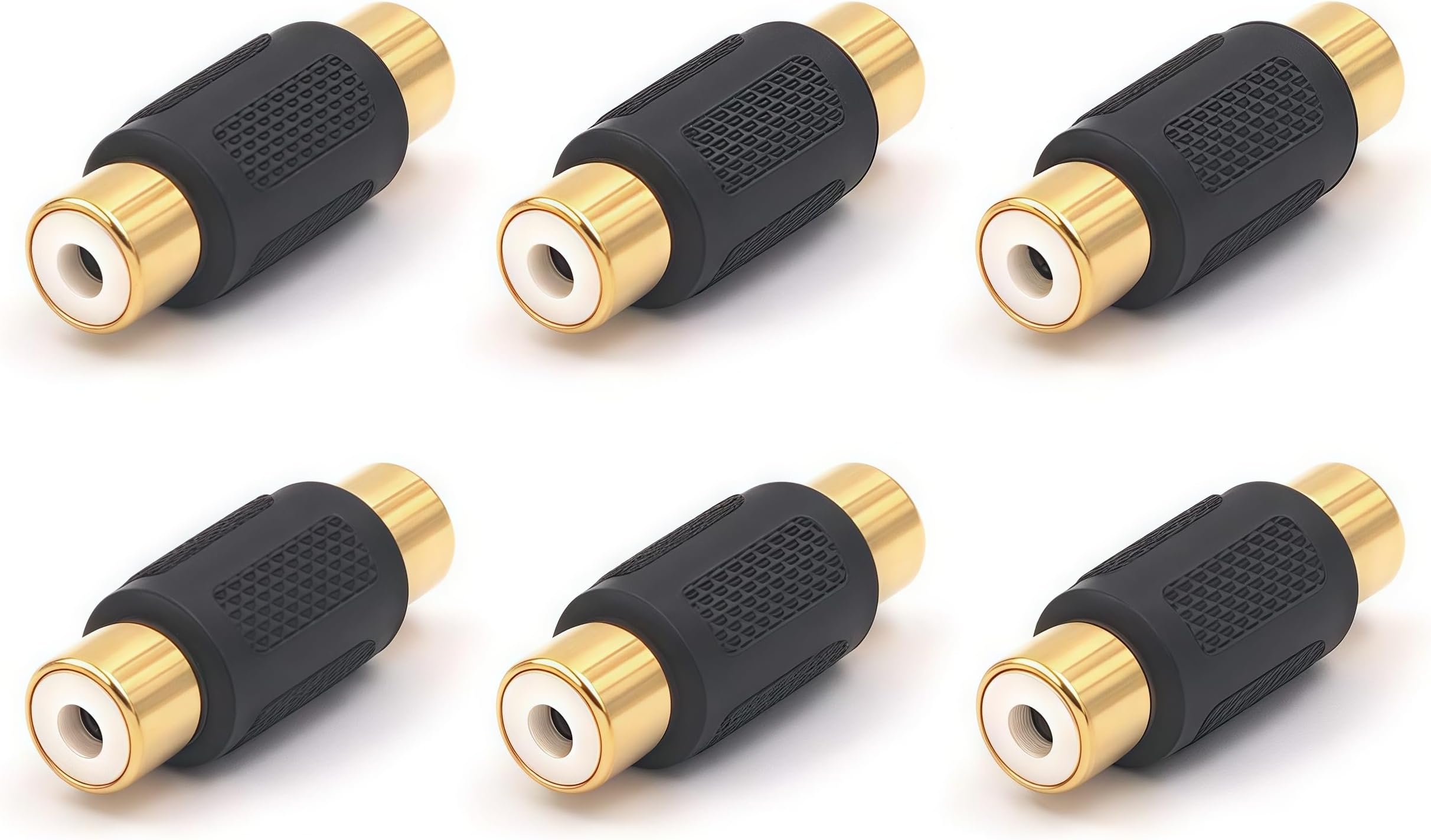 Amazon.com: VCE 6-Pack Gold Plated RCA Female to RCA Female Coupler,Compatible with Phono ...