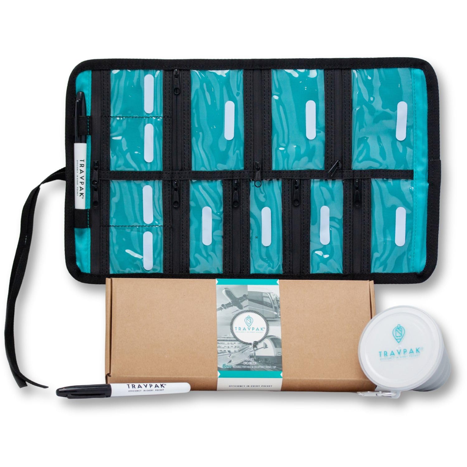 Amazon.com: TravPak Water-Resistant Roll-Up Travel Pill Organizer with ...