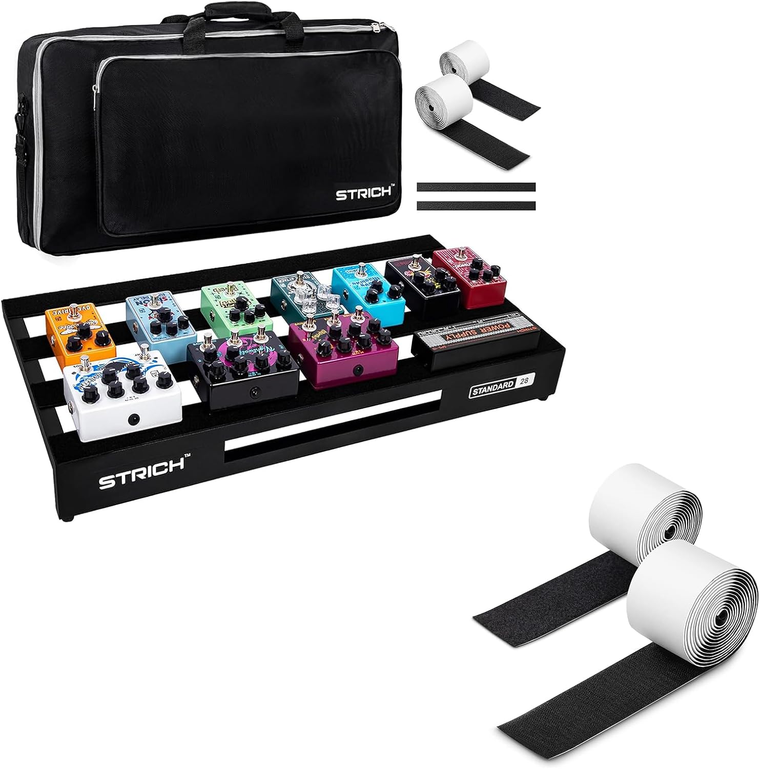 Amazon.com: STRICH STANDARD 28 Angled Pedal Board and Hook Loop Strips ...
