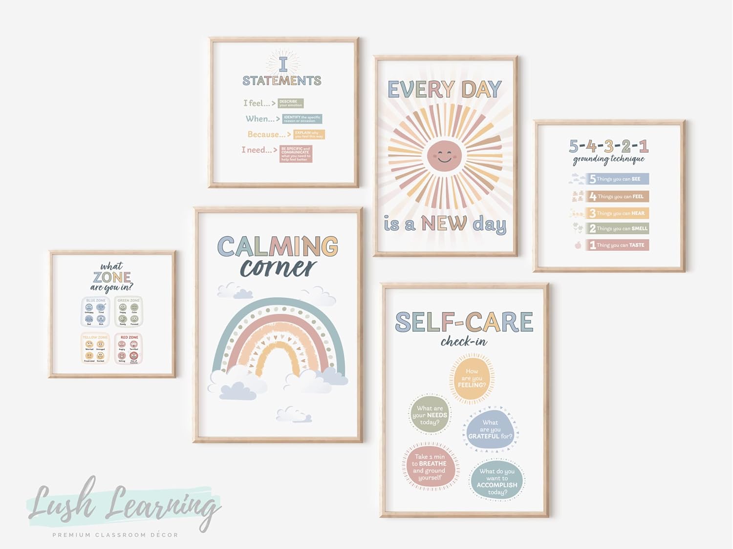 12 Calming Corner Health Posters, Feelings Chart For Kids, Calm Down ...