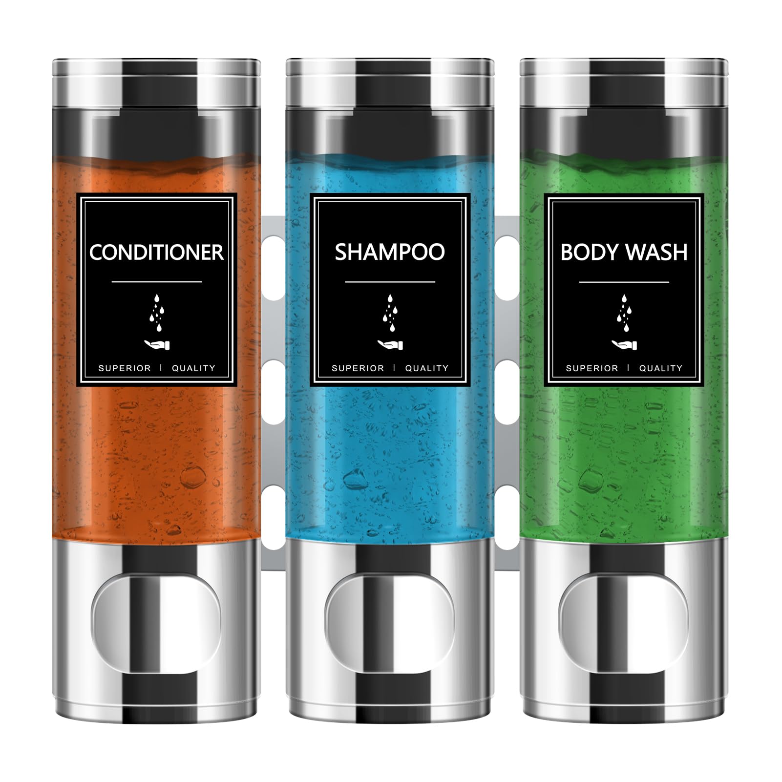 KOYFOYO Shampoo and Conditioner Dispenser, Shower Soap Dispenser 3 ...