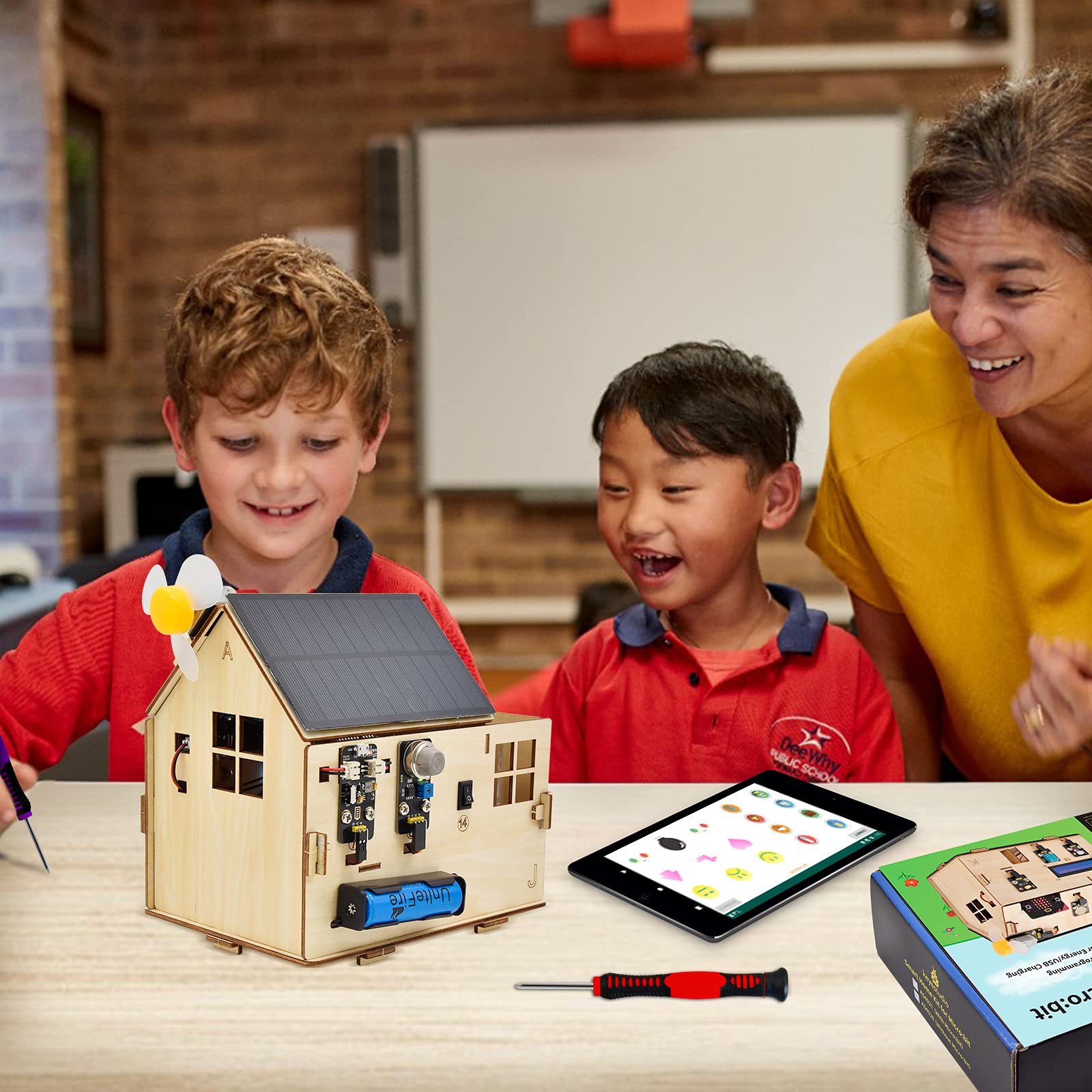 Buy KEYESTUDIO Microbit Smart Home Starter Kit for BBC Micro:bit V2 ...