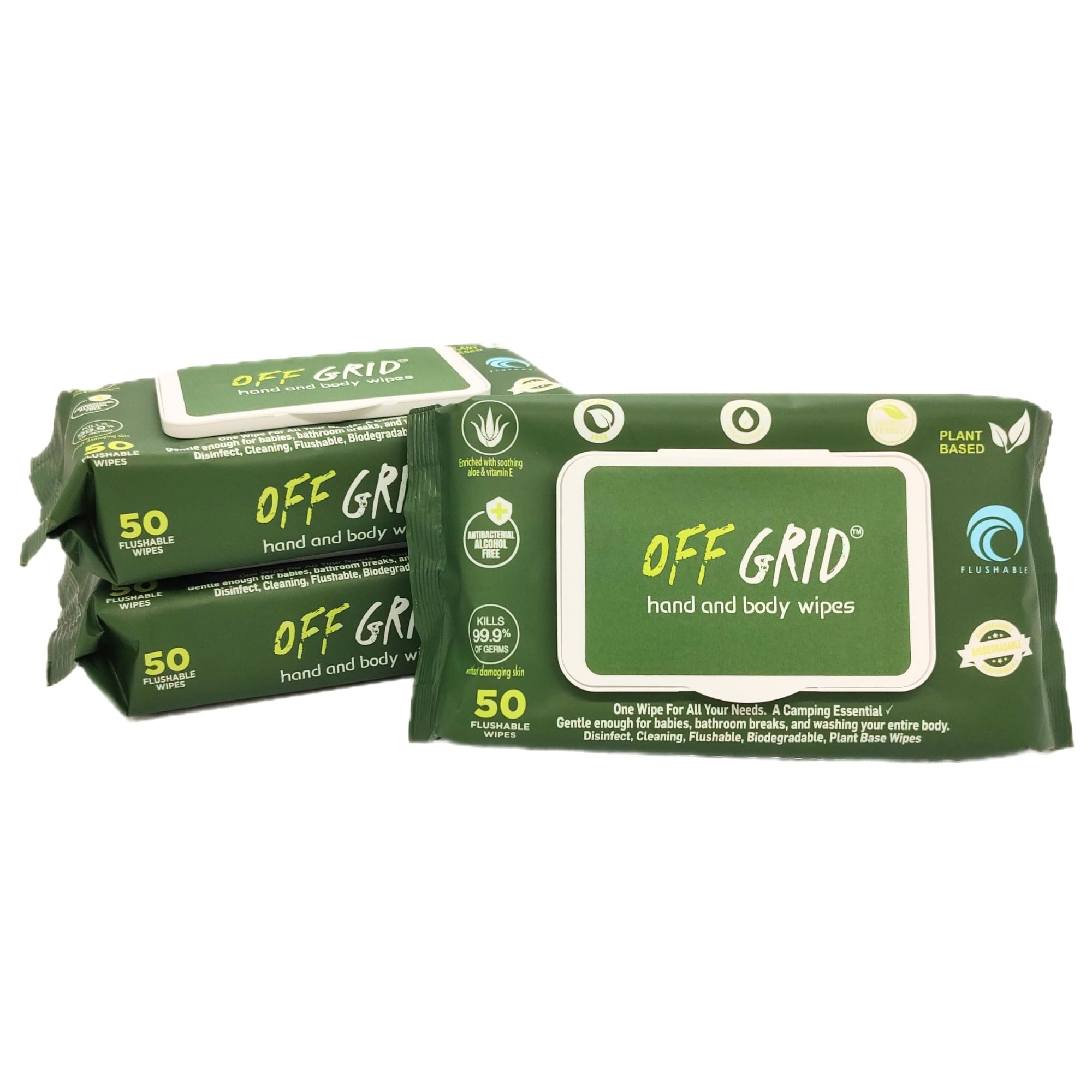 Amazon.com: OFF GRID Hand and Body Wipes | Trusted Wipe of the US ...