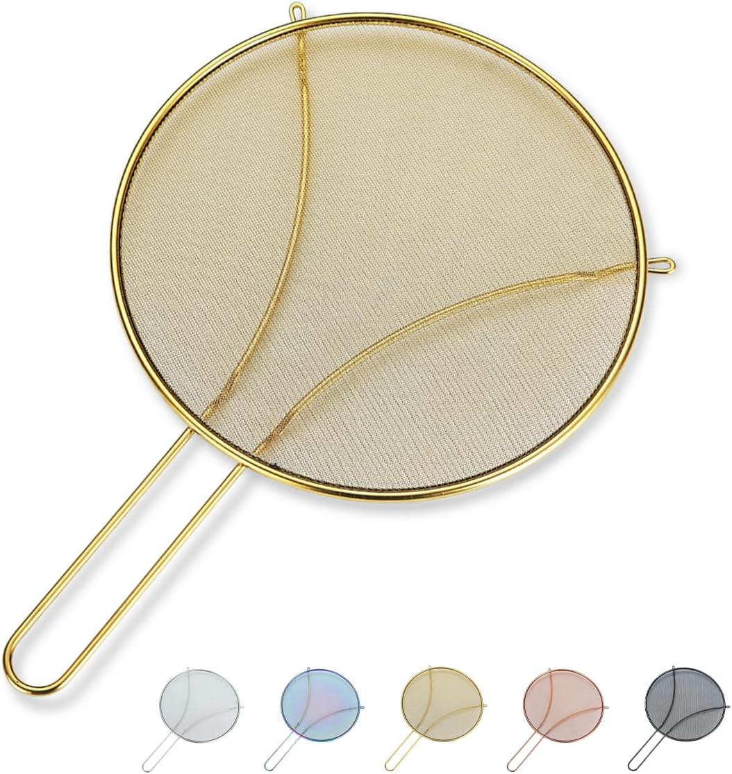 Amazon.com: Evanda Gold Splatter Screen for Cooking, Stainless Steel 9. ...