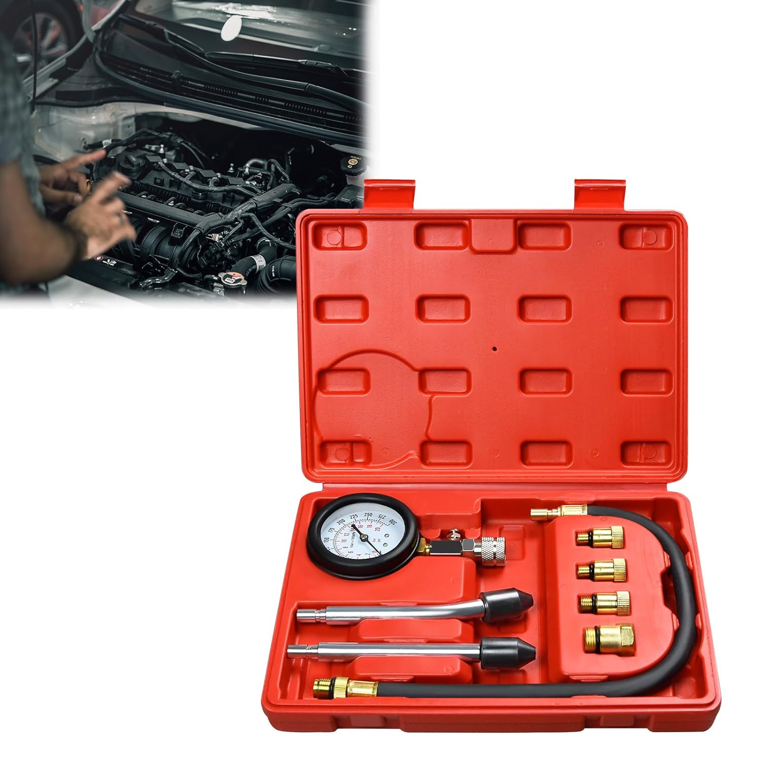 JOIEYOU Kompressionsprüfer Kompressionstester Auto Motorrad Motor ...