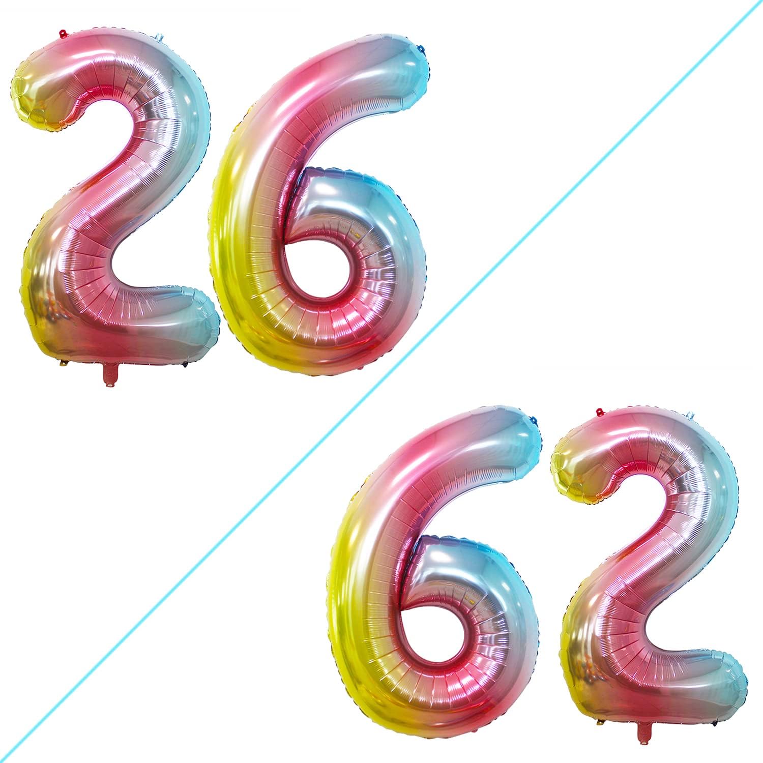 Amazon.com: GOER Number 26 Balloons for 26th Birthday Party Decorations ...