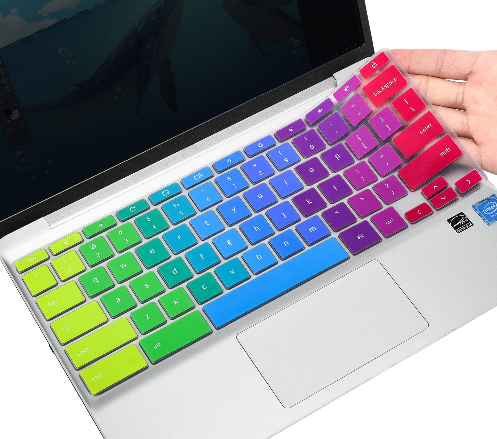 Amazon.com: Colorful Lenovo Chromebook Keyboard Cover for Lenovo ...