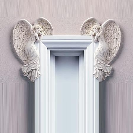 Amazon.com: Angel Door Frame Decor Statue Angel Wings Sculpture Angel ...