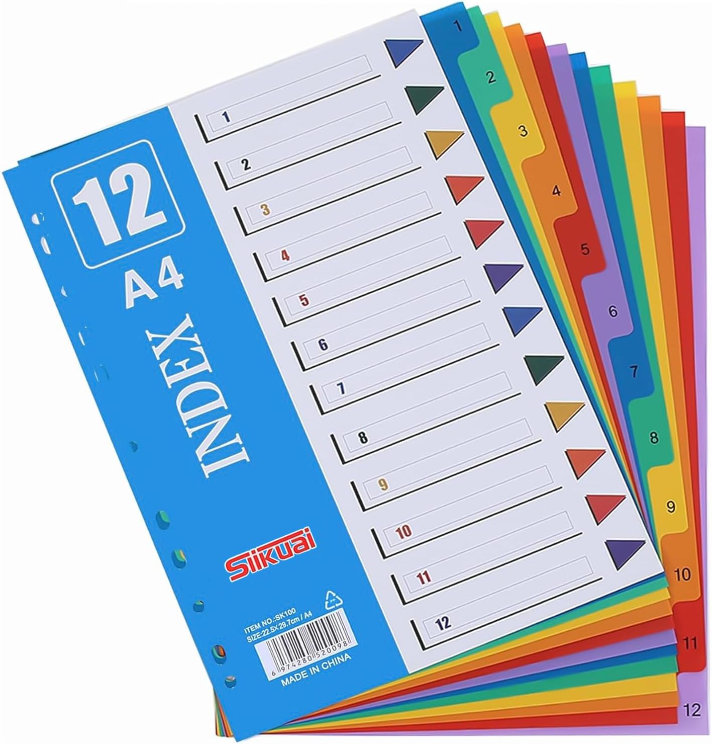 hautllaif File Dividers A4,3 Pack of A4 Folder Dividers for Ring ...