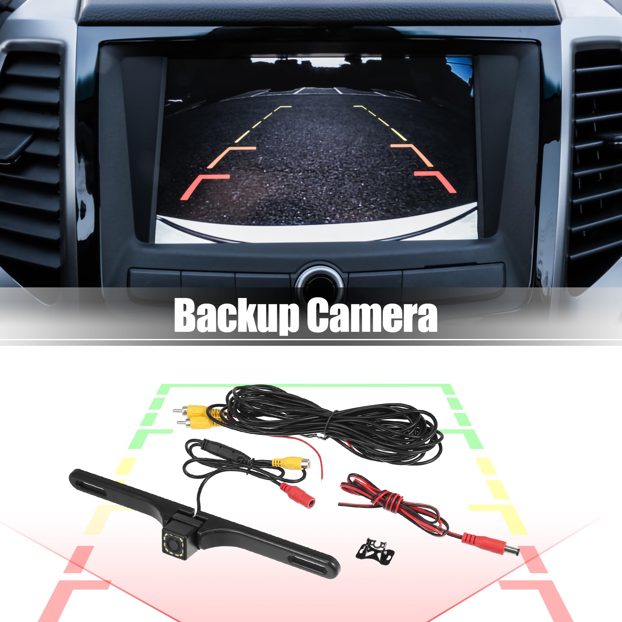 X AUTOHAUX Backup Camera LED 170 Degree Wide View Angle Rear View ...