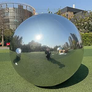 Amazon.com: Vinfgoes Giant Inflatable Mirror Ball Hanging Disco Mirror ...