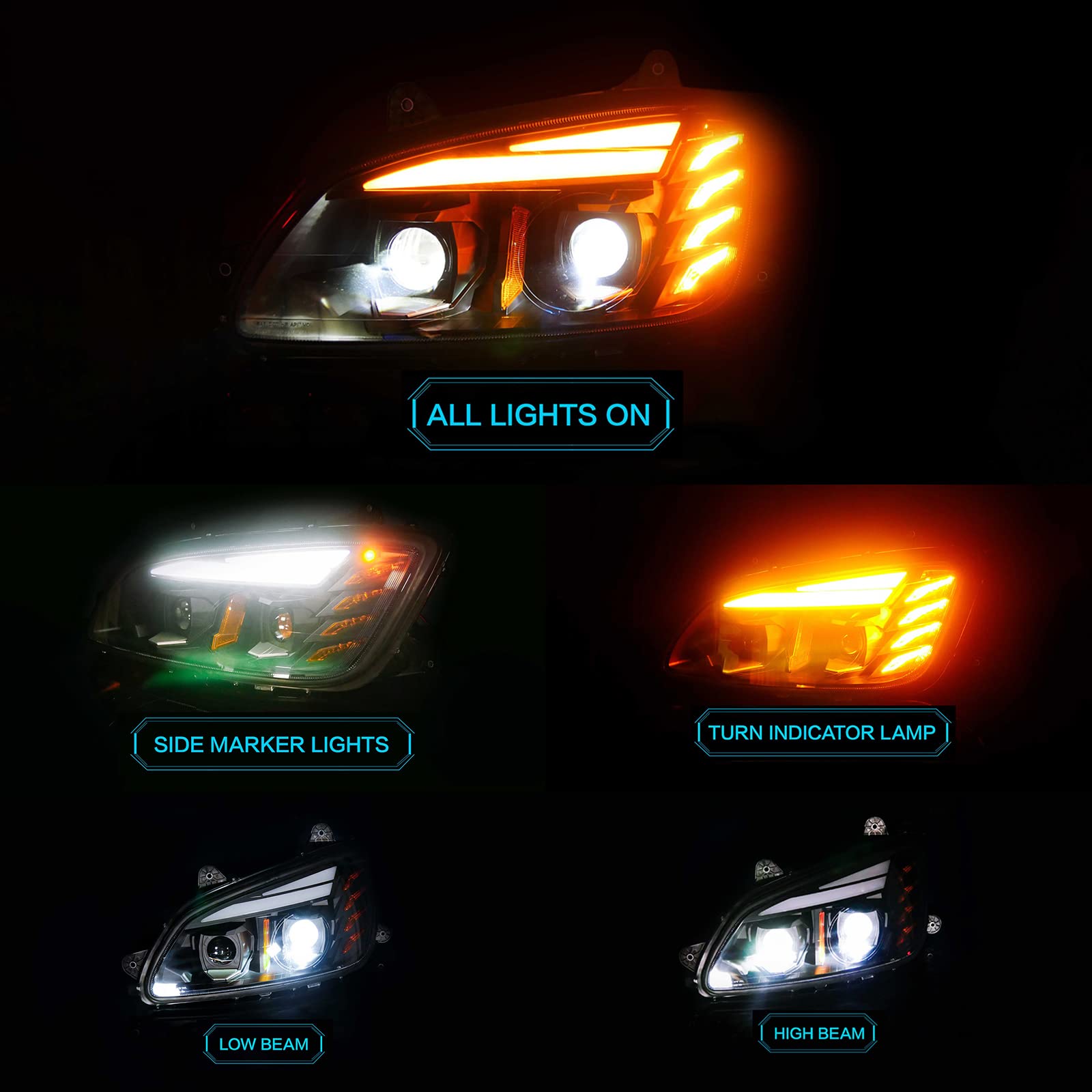 Snapklik.com : Wanlly Full LED Performance Headlights Assembly