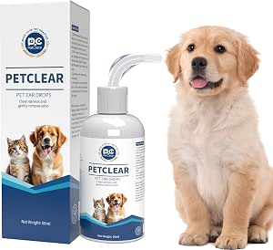 Petclear Ear Cleaner for Dogs and Cats, with Bendable Applicator, Non ...