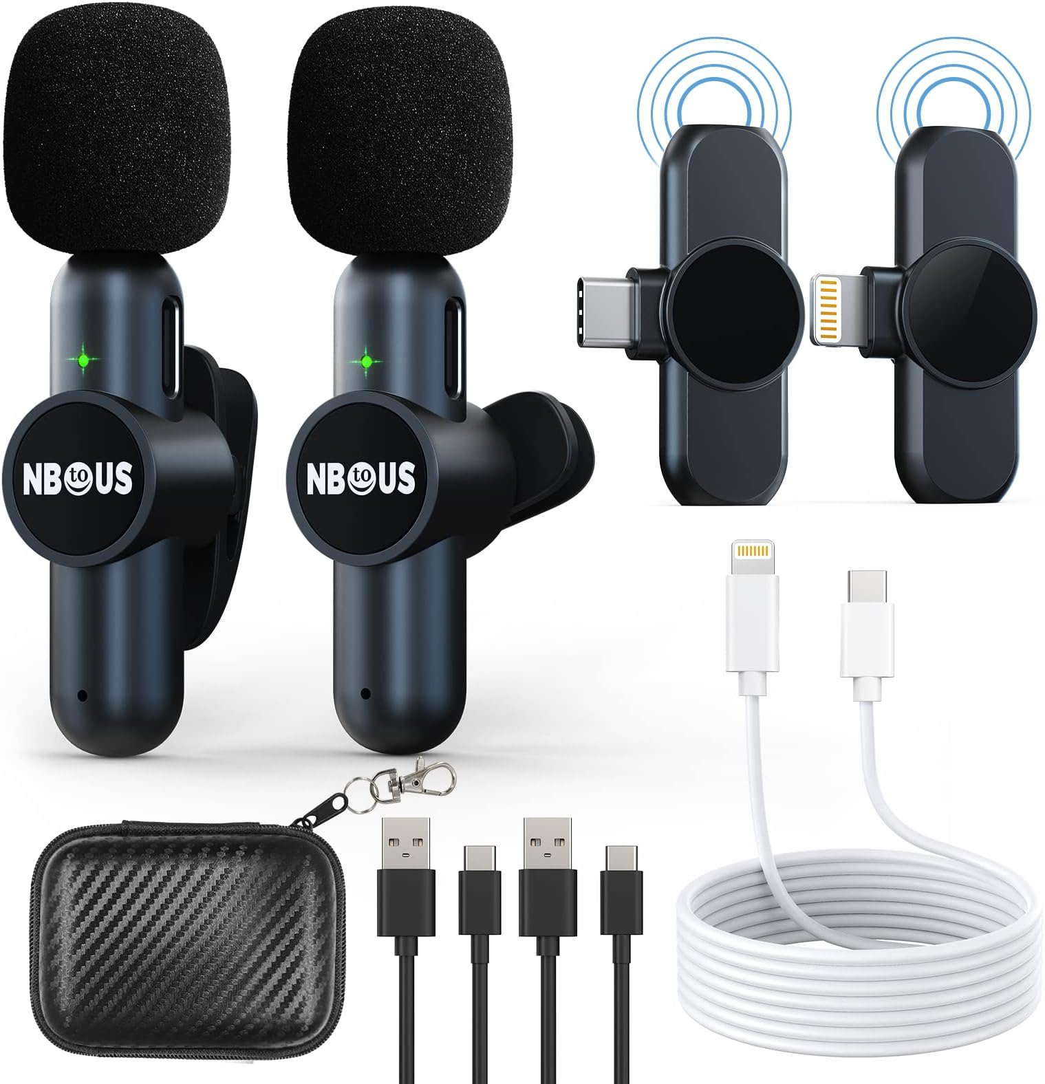 Amazon.com: Wireless Lavalier Lapel Microphone for iPhone iPad,2.4G ...