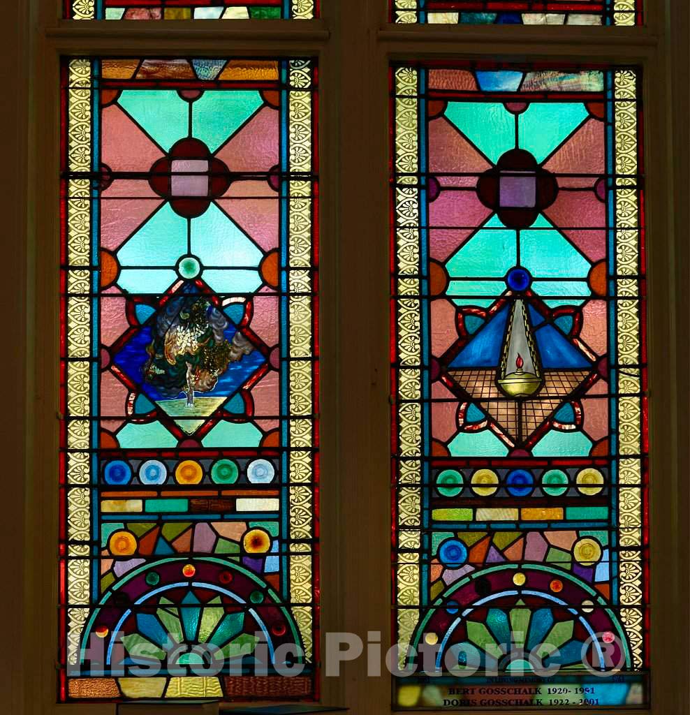 Modern Synagogue With Stained Glass