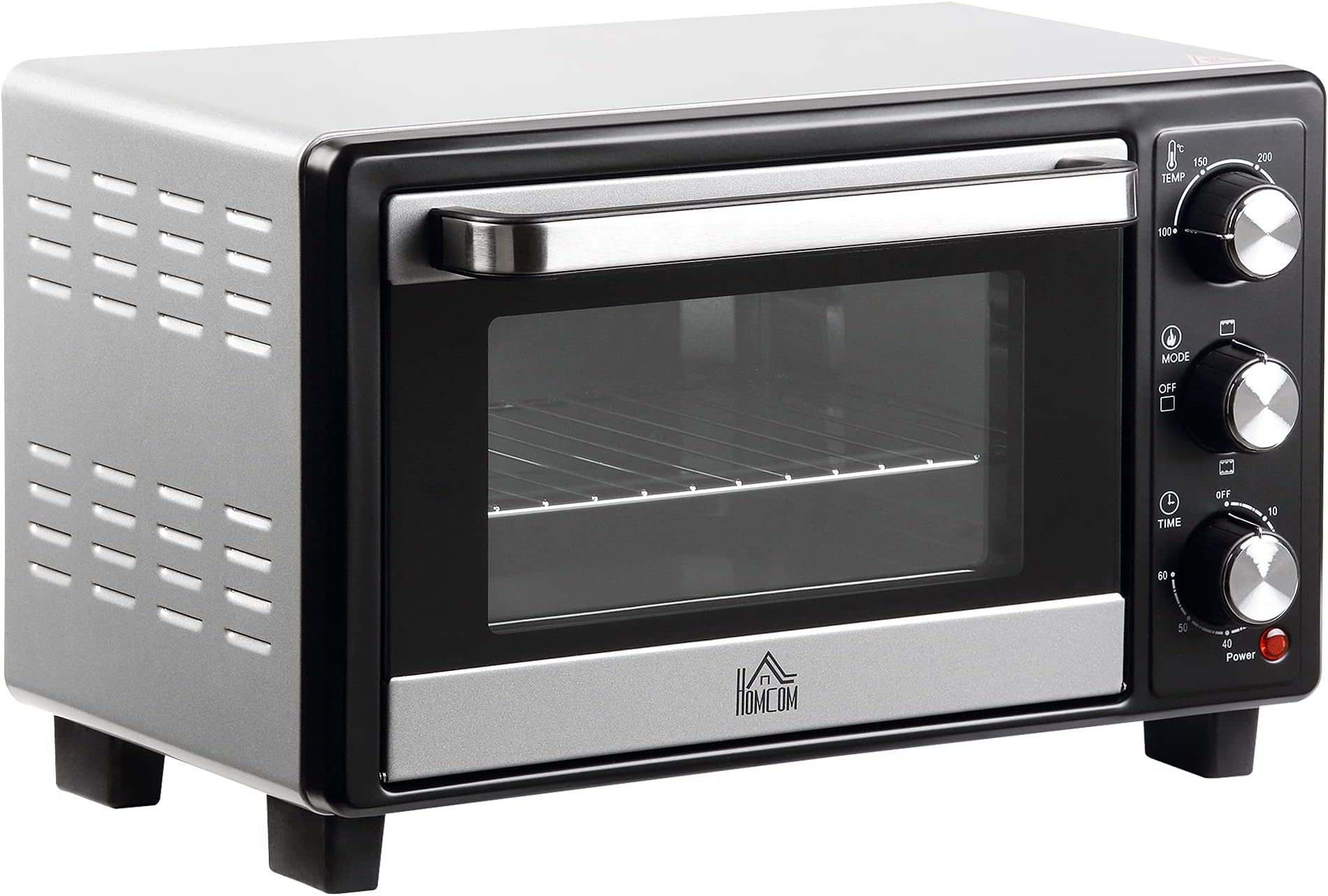 HOMCOM Mini Oven, 16L Countertop Electric Grill, Toaster Oven with ...