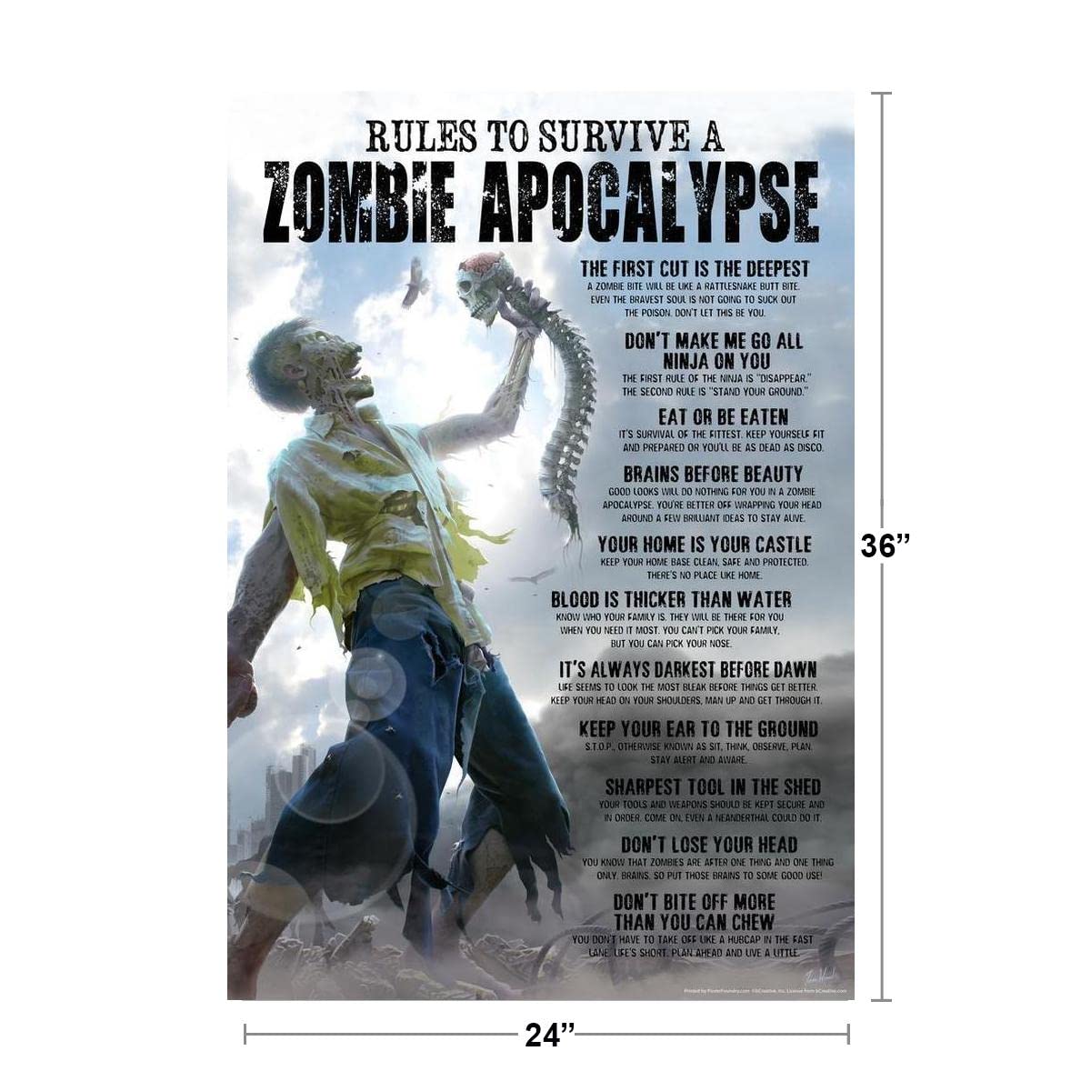 How To Survive A Zombie Attack Poster