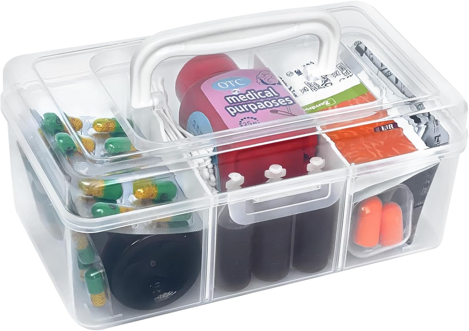 Amazon.com: LJJJXXX 1 Pack Clear Plastic First Aid Box, Home Medicine ...