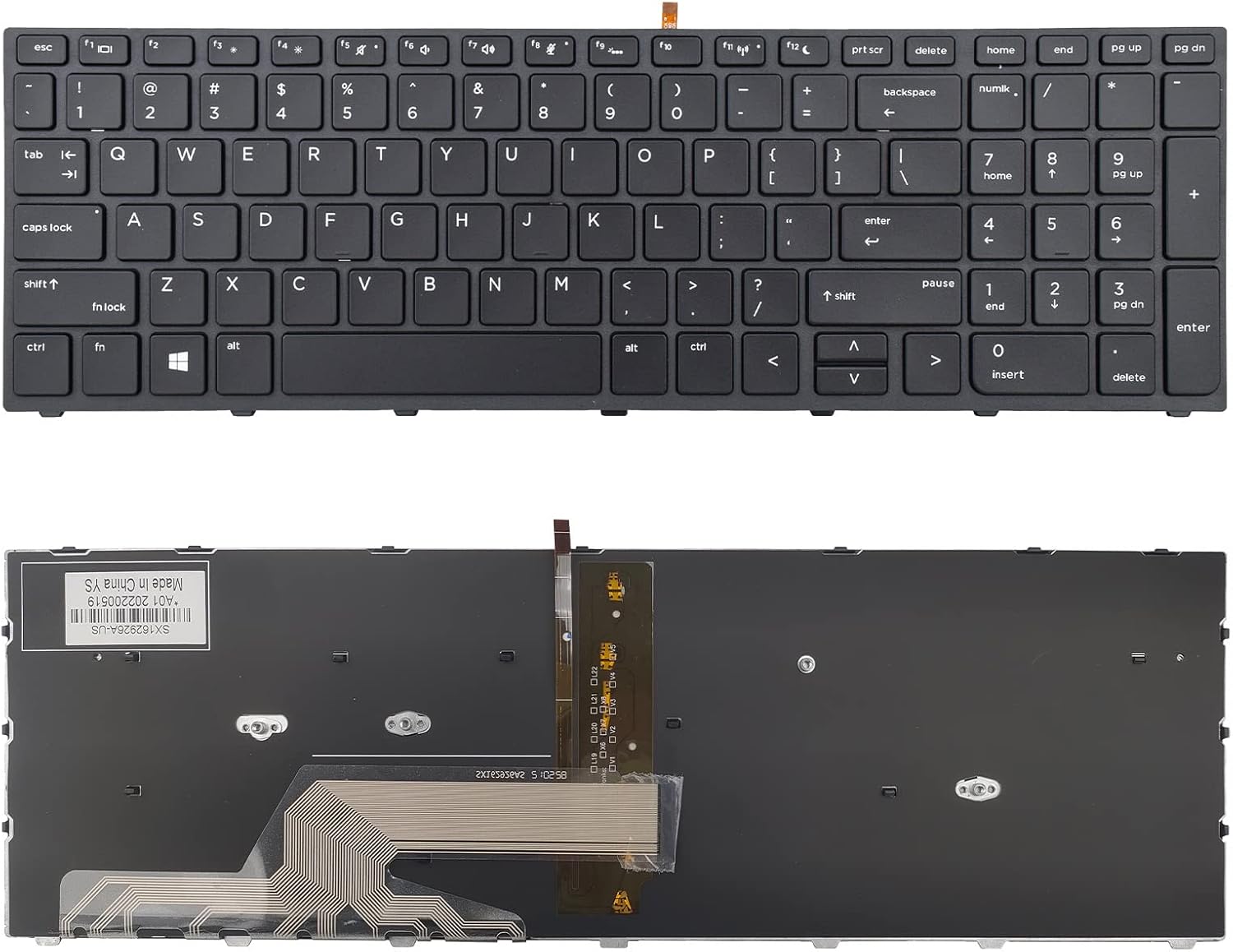 Amazon.com: TLBTEK Backlight Keyboard Replacement Compatible with HP ...