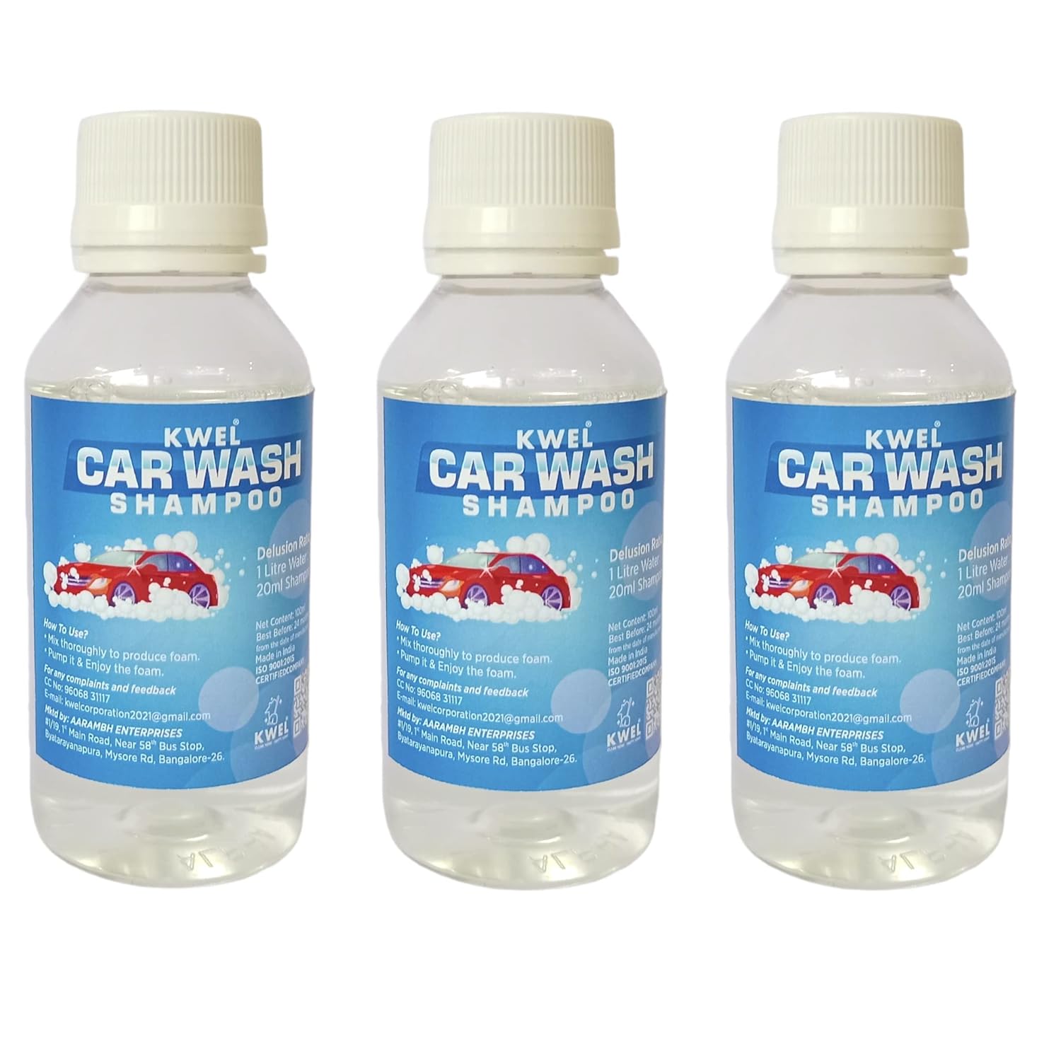 KWEL Car & Bike Washing And Cleaning Shampoo (100ml) Generates thick ...